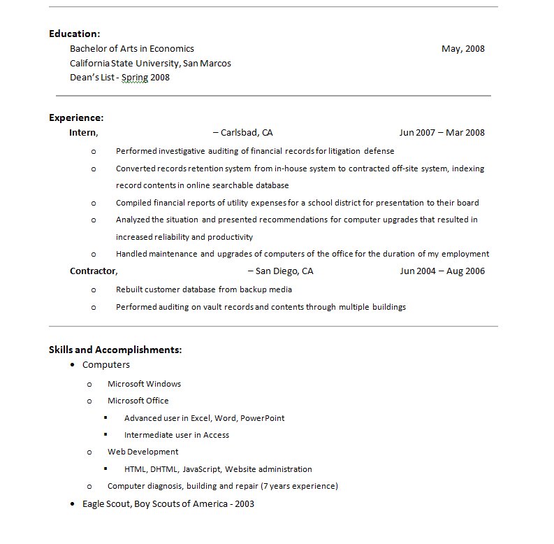 Resume example good - miloceleb Resume example good - miloceleb